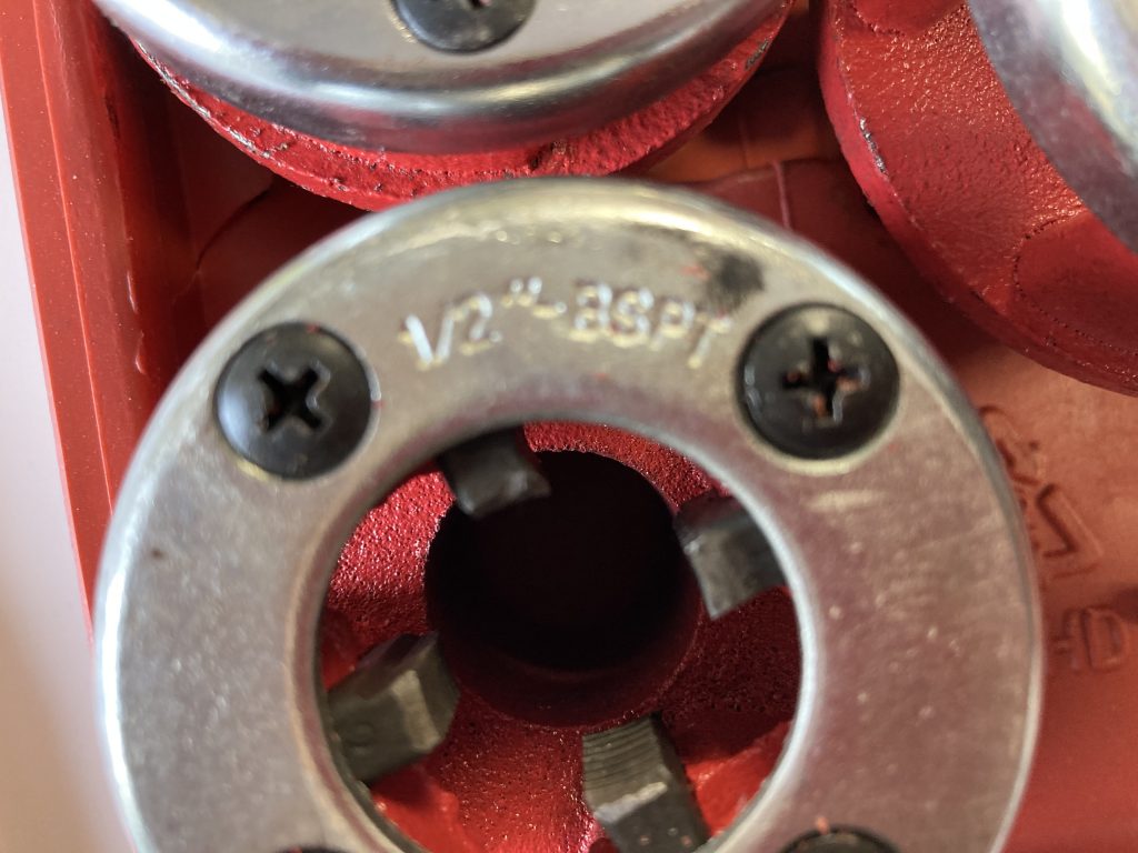 Fileteuse professionnelle avec boîte de transport Diamètre : 3/8 ", 1/2 ...